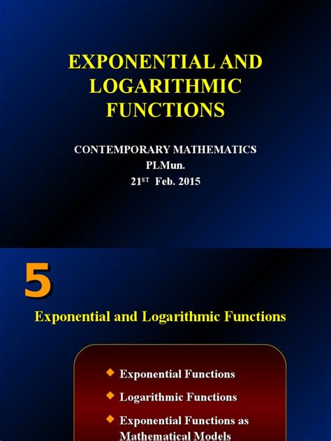 exponential logarithms