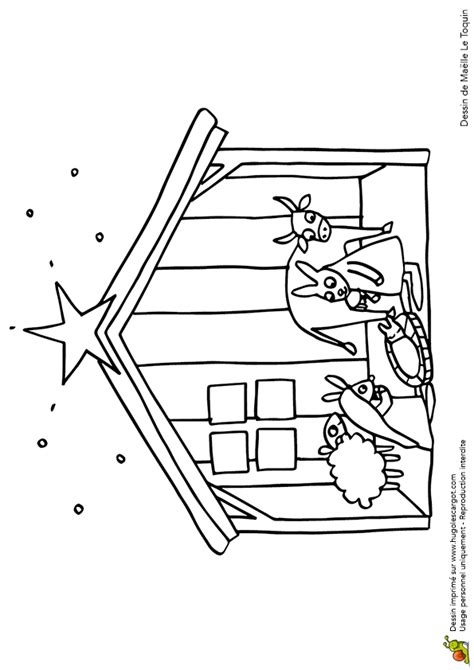 Coloriage Crèche De Noel