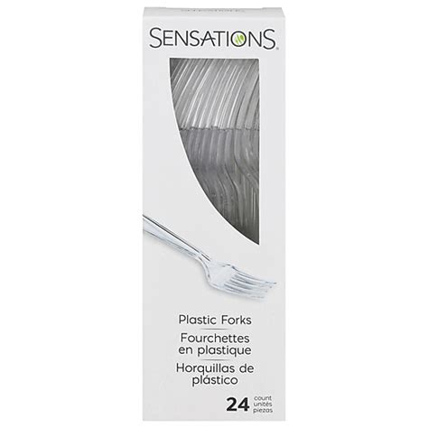 Sensations Plastic Forks Clear 24 Ea Utensils D Agostino