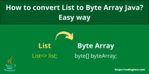 How To Convert List To Byte Array In Java Easy Way