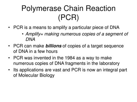 PPT Polymerase Chain Reaction PCR PowerPoint Presentation Free
