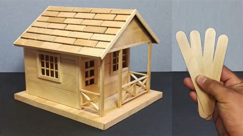 Como Construir Una Casa Con Palitos De Helado Popsicle Stick House Diy