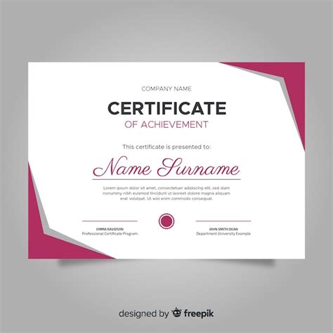 Plantilla Colorida De Certificado Con Dise O Plano Vector Premium