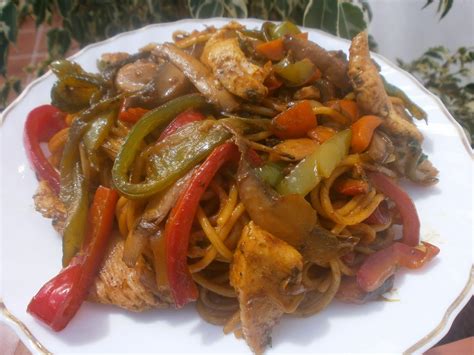 Luzmary Y Sus Recetas Caseras ESPAGUETIS CON POLLO VERDURAS Y SALSA DE