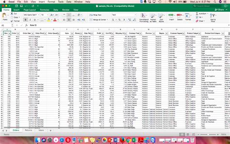 cannot upload the sample excel file because the file