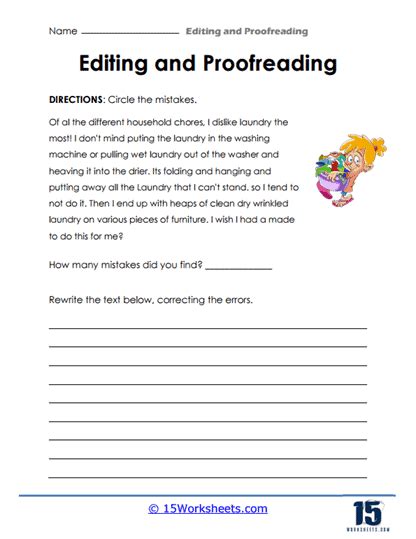 Editing And Proofreading Worksheets Worksheets Worksheets