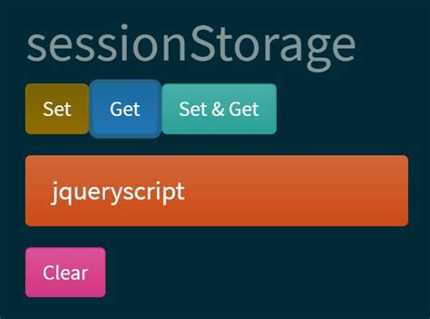 Handling Window Session Storage With JQuery Session Js Free JQuery