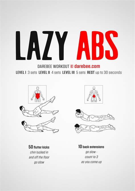 Lazy Abs Workout Abs Workout Darebee Flat Belly Workout