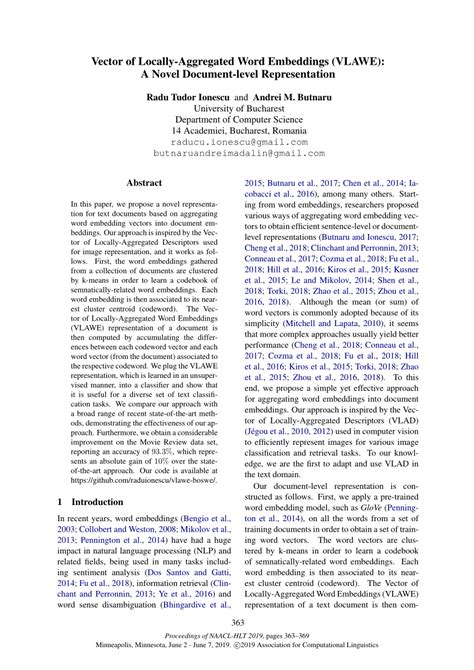 pdf vector of locally aggregated word embeddings