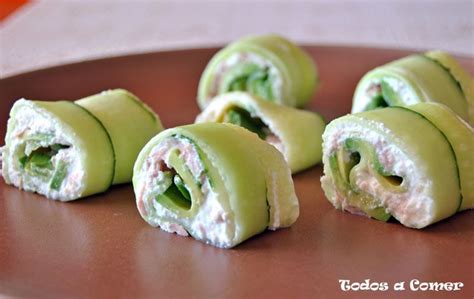 Rollitos de pepino con queso y atún Todos a comer