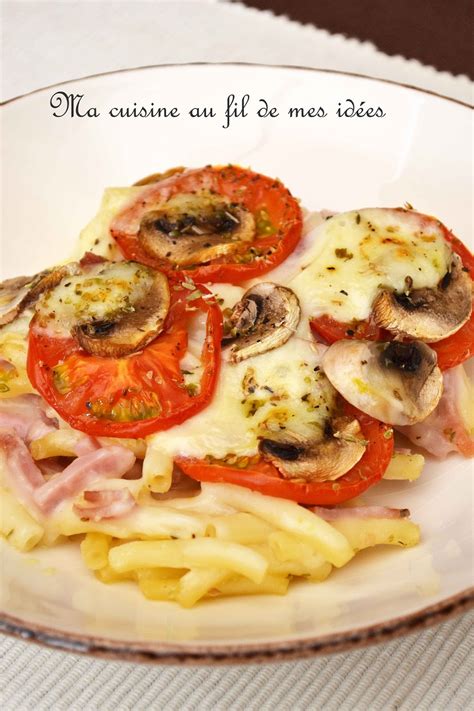 Ma cuisine au fil de mes idées Gratin de macaroni au jambon