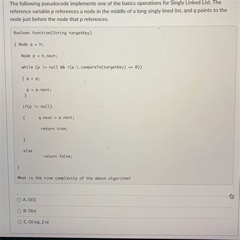 solved the following pseudocode implements one of the basics