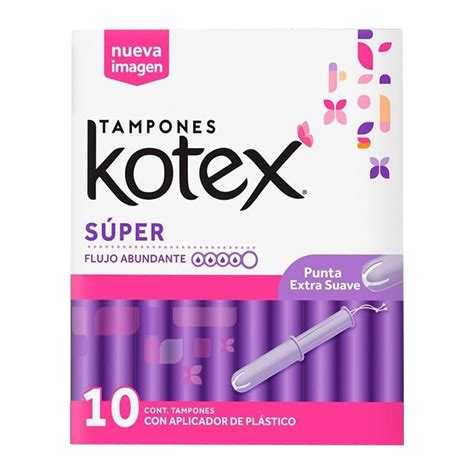 Tampones Kotex súper flujo abundante 10 pzas Walmart