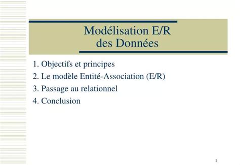PPT Modélisation E R des Données PowerPoint Presentation free