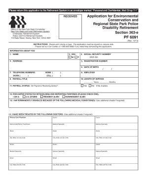 Fillable Online Osc State Ny Form PF6091 Office Of The New York State