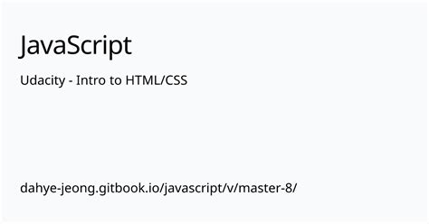 udacity intro to html css javascript