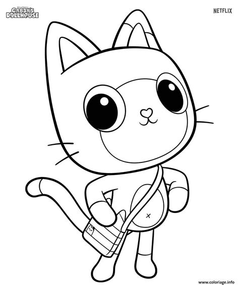 Coloriage Pandy Paws Gabbys Dollhouse Gabby Chat Dessin Gabby Chat
