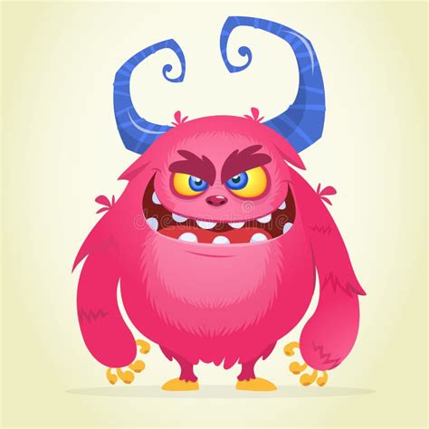 Monstruo Enojado De La Historieta Ejemplo Del Vector De Halloween