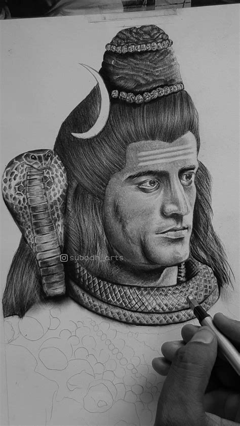 Lord Shiva Drawing Realistic Sketch Realistic Pencil Drawings Book