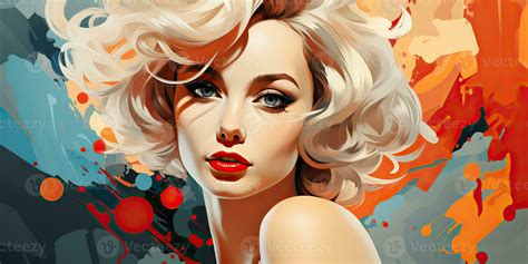Ai Generated Ai Generative Pin Up Sexy Attractive Beautiful Girl Woman Comics Cartoon Vintage