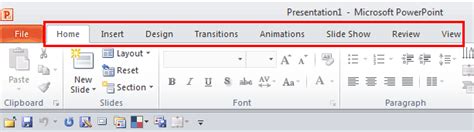 Reordering And Removing Ribbon Tabs In Powerpoint For Windows