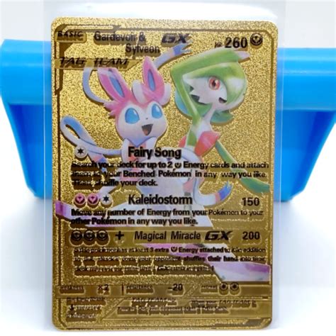 Tcg Pokeman Tag Team Gardevoir Sylveon Gx Pokemon Gold Foil Card