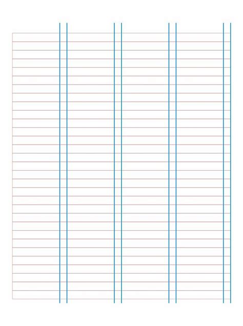 Row And Column Templates Free Printable