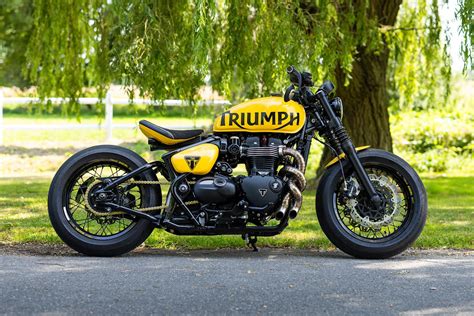 UNMELLOW YELLOW Triumph Bobber From Thornton Hundred Pipeburn