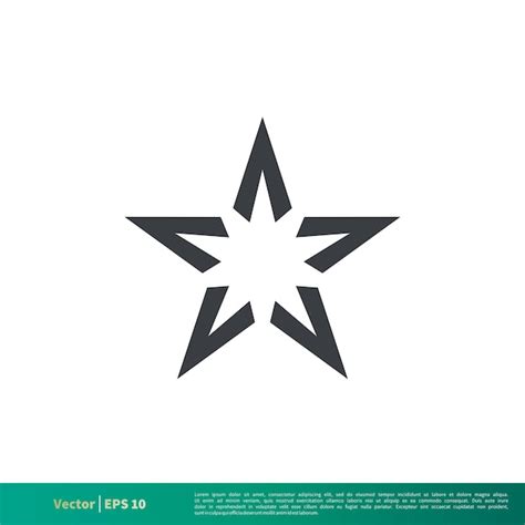 Ícone de forma de estrela simples vetor logotipo modelo ilustração