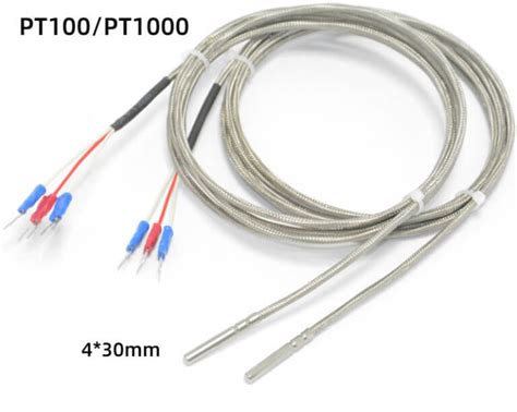 Sensor De Temperatura RTD Platino PT100 3 Hilos 430mm Electronilab