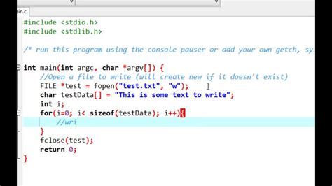c programming file operation character ouput fopen fclose putc youtube