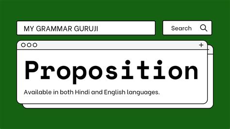 Preposition And Types Of Prepositions In Hindi MY GRAMMAR GURUJI