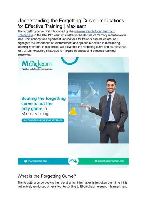 ppt understanding the forgetting curve implications for effective training maxlea