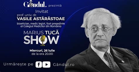 Marius Tucă Show începe miercuri 26 iulie de la ora 20 00 live pe