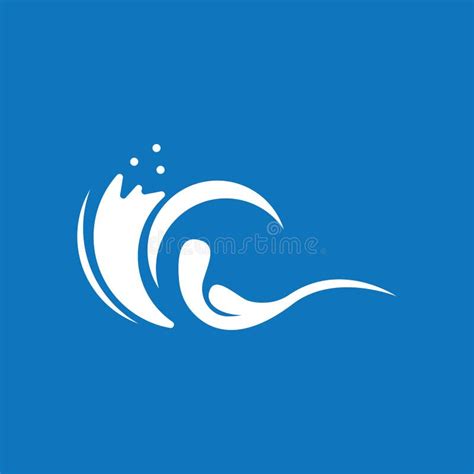 Splash Water Wave Beach Logo And Symbol Vector Stock Illustration