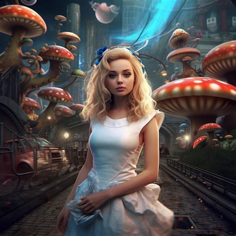 Alice Au Pays Des Merveilles Personnage Illustré Photo Premium