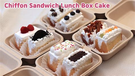 Delicious Chiffon Sandwich Lunch Box Cake Good As A Gift Variety Of