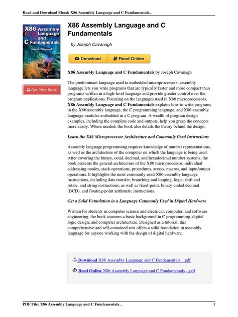 x86 assembly language c fundamentals pdf assembly language binary coded decimal