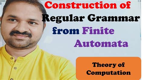 construction of regular grammar from finite automata theory of computation toc flat