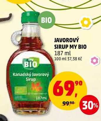 ARCHIV JAVOROVÝ SIRUP MY BIO 187 ml v akci platné do 30 3 2022