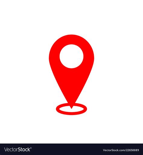 Map Pointer Icon Gps Location Symbol Flat Design Vector Image