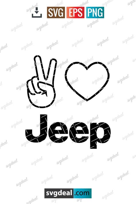 Free Peace Love Jeep Svg SVGDeal
