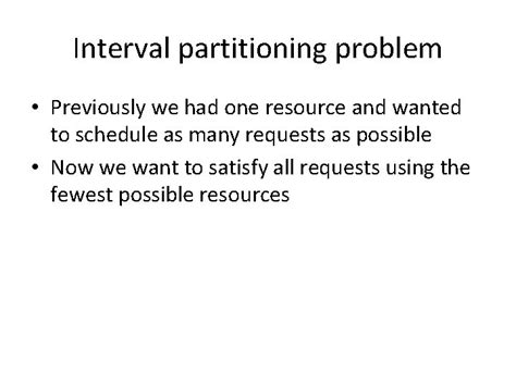 algorithms lecture 6 interval partitioning interval partitioning problem