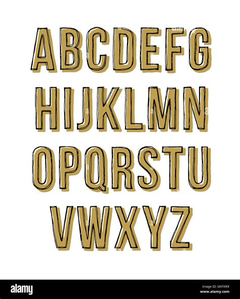 Hand Drawn Sketch Alphabet Vector Illustration Stock Vector Image