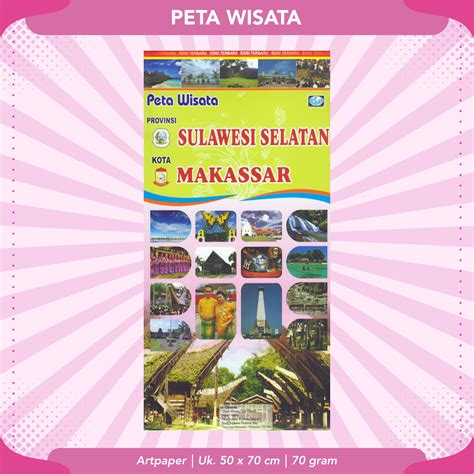 PETA WISATA SULSEL MAKASSAR BUANA BARU Lazada Indonesia