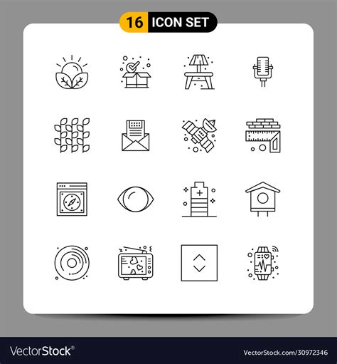 Set 16 Modern Ui Icons Symbols Signs Royalty Free Vector
