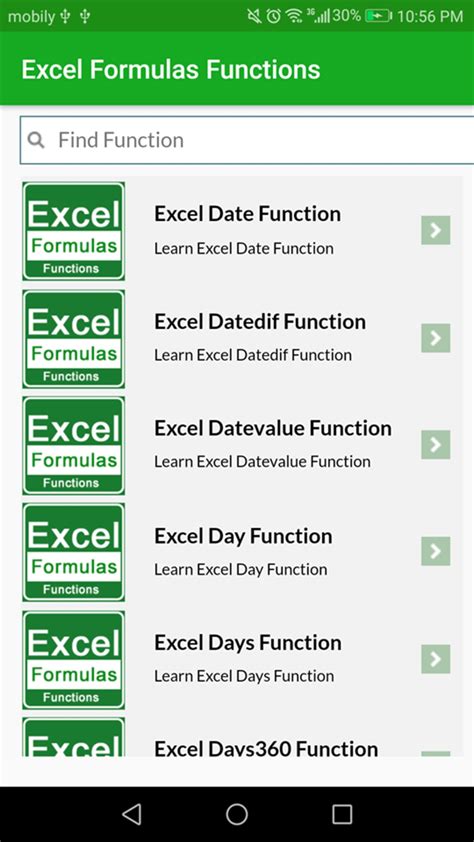 learn excel formulas functions example app offline apk android ダウンロード