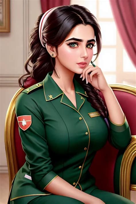 Dopamine Girl A Color Pencil Draw Ofa Pakistan Girlwearing Nurse Clothessitting In A Chair