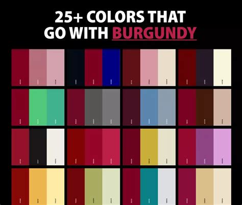Best Colors That Go With Burgundy Burgundy Color Palettes