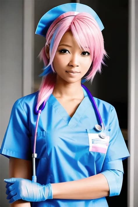 Dopamine Girl An Ultra Realistic Photograph Of Nurse Ebony Pink